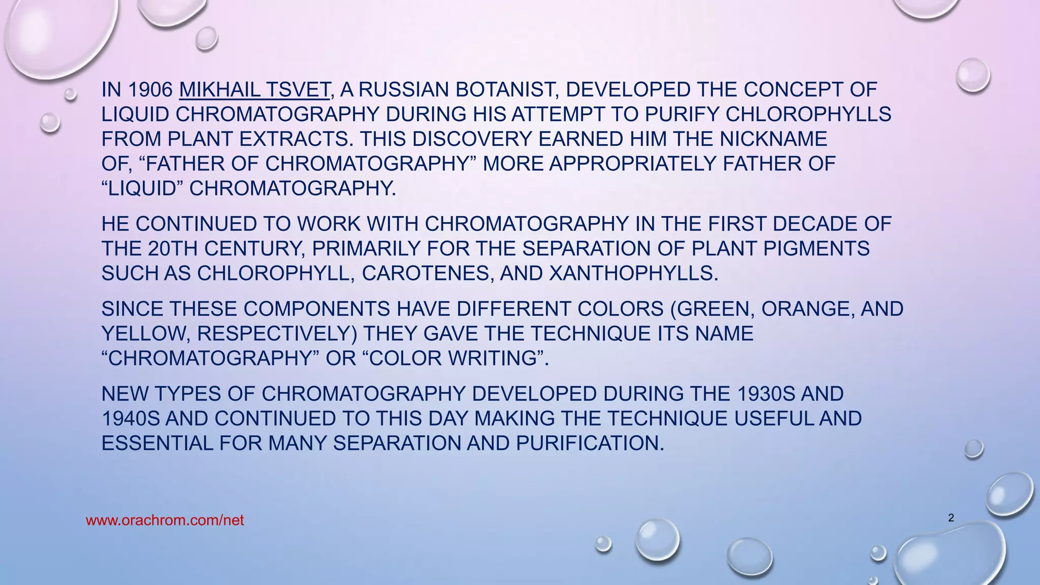 History of chromatography | PPTX