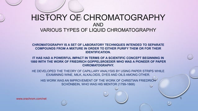 History of chromatography | PPTX