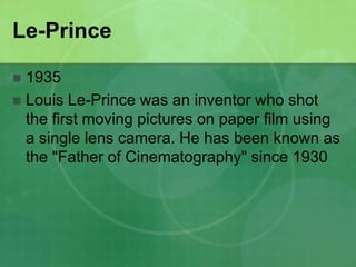 History of cinematography and short films | PPTX