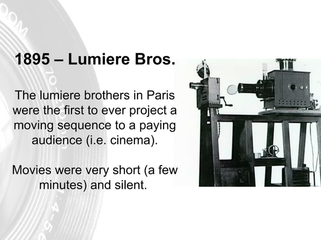 A brief history on the history of cinematography | PPTX
