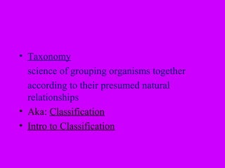History of classification | PPT
