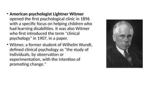 Historical perspective of Clinical Psychology | PPTX