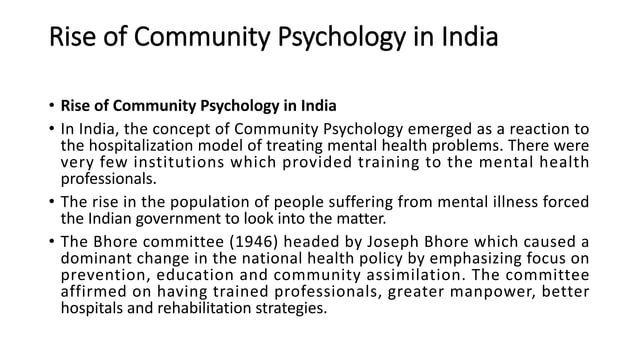 HISTORY OF CMH IN INDIA.pdf | Mental Health | Diseases and Conditions