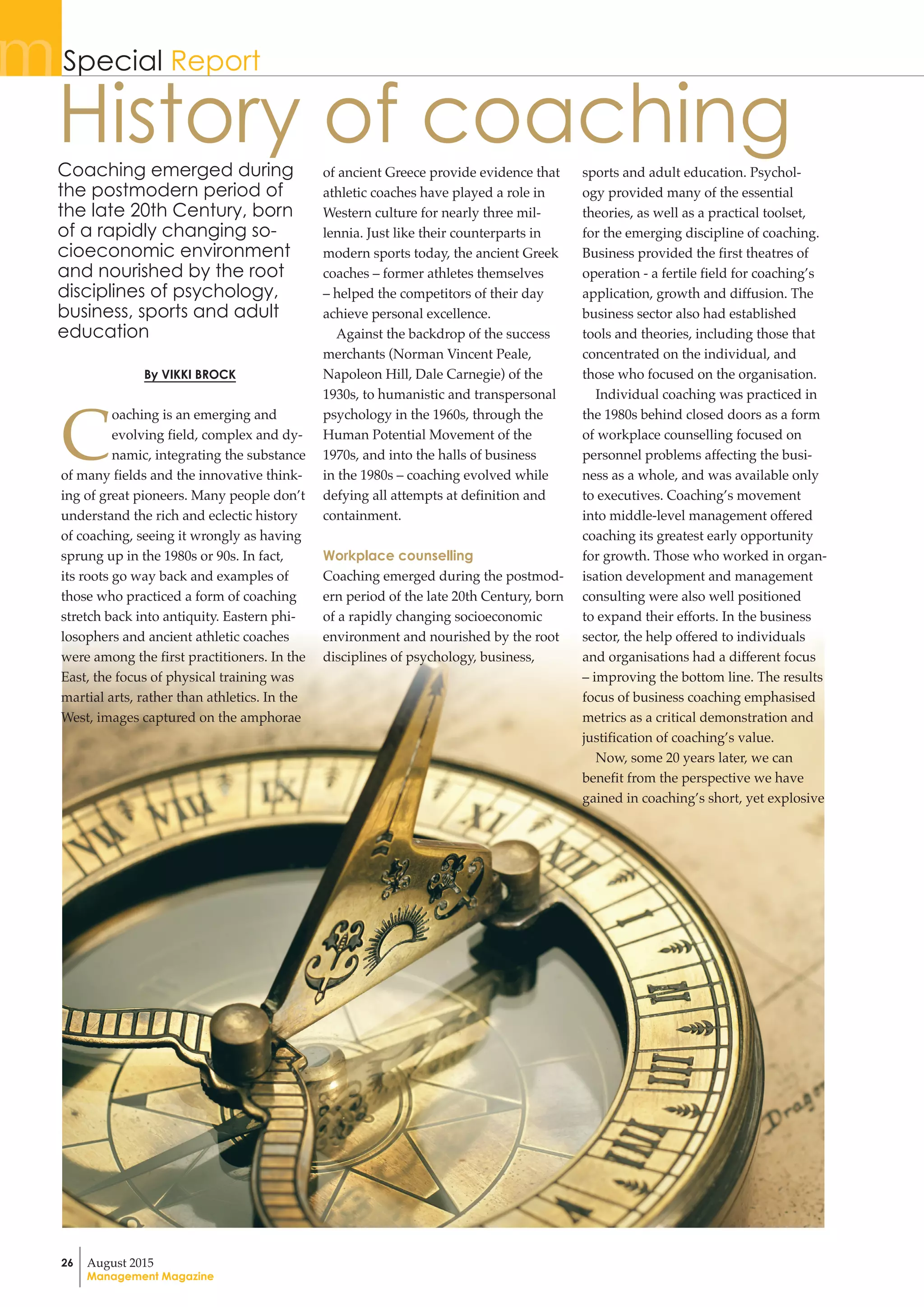 History of coaching | PDF