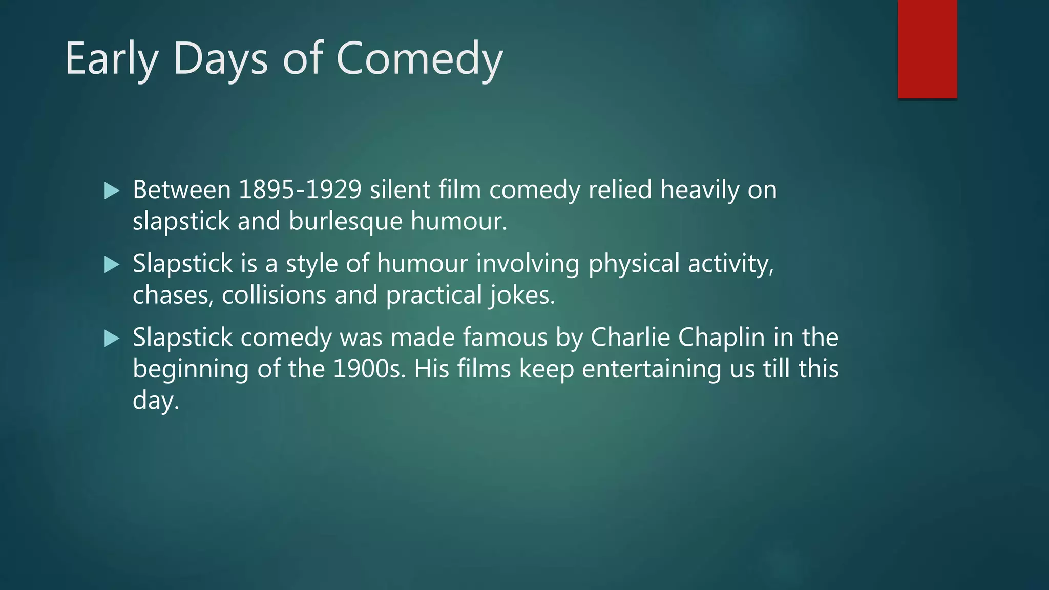History of Comedy Films | PPTX