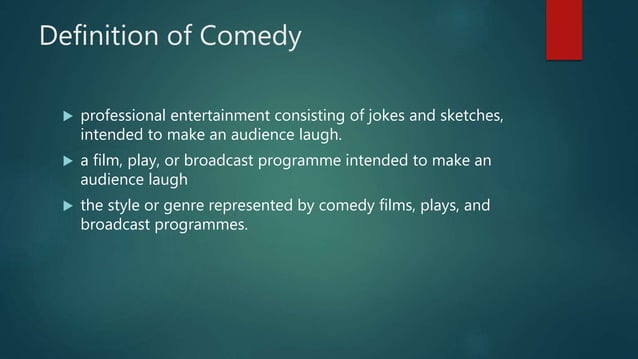 History of Comedy Films | PPTX | Comedy | Genres