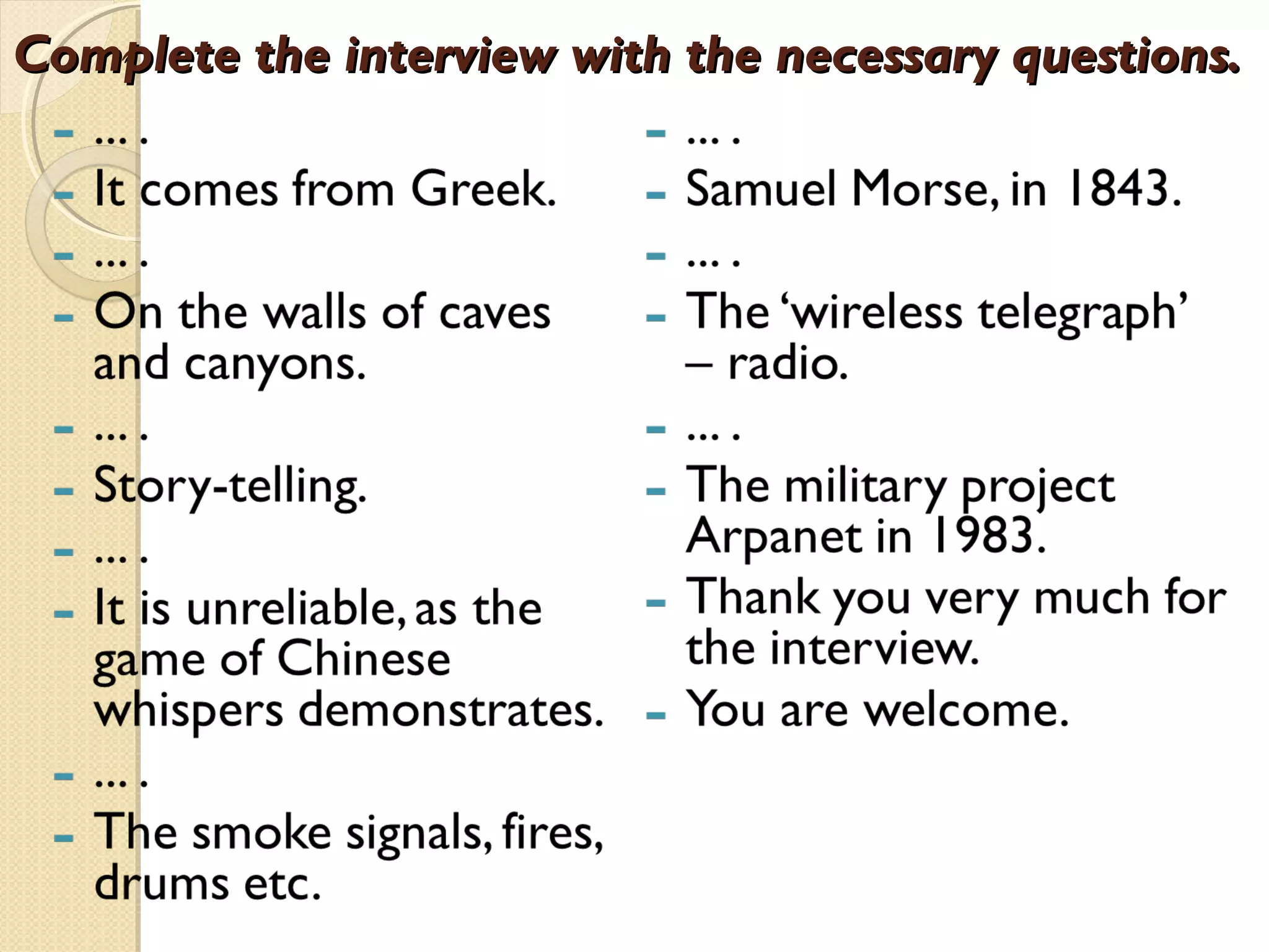 History of communication | PPT