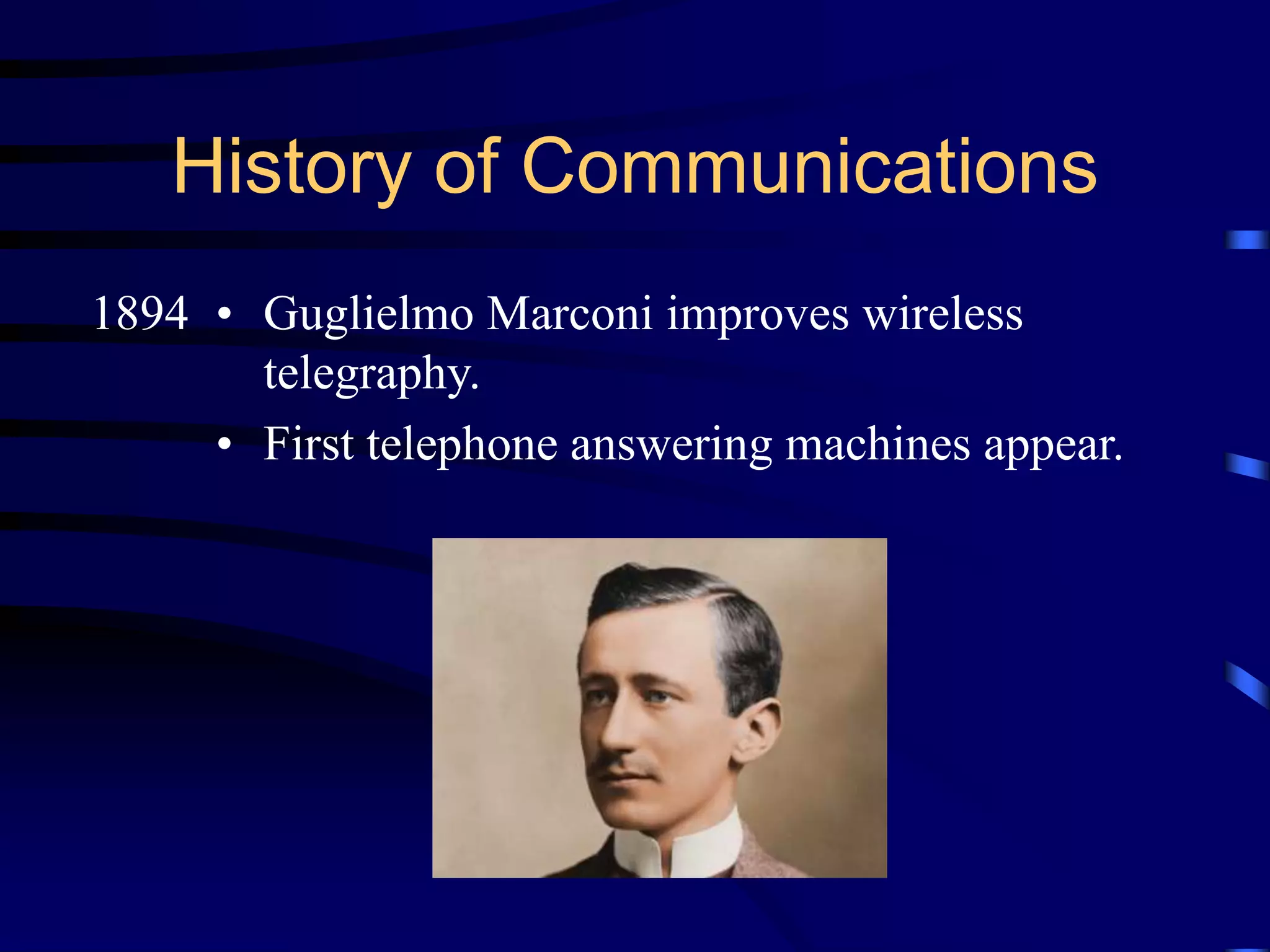 History of communication up to 1933 | PPTX