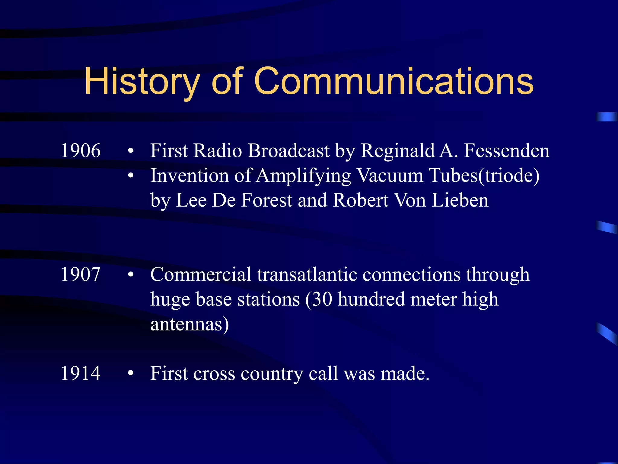 History of communication up to 1933 | PPTX