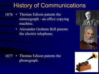 History of communication up to 1933 | PPTX
