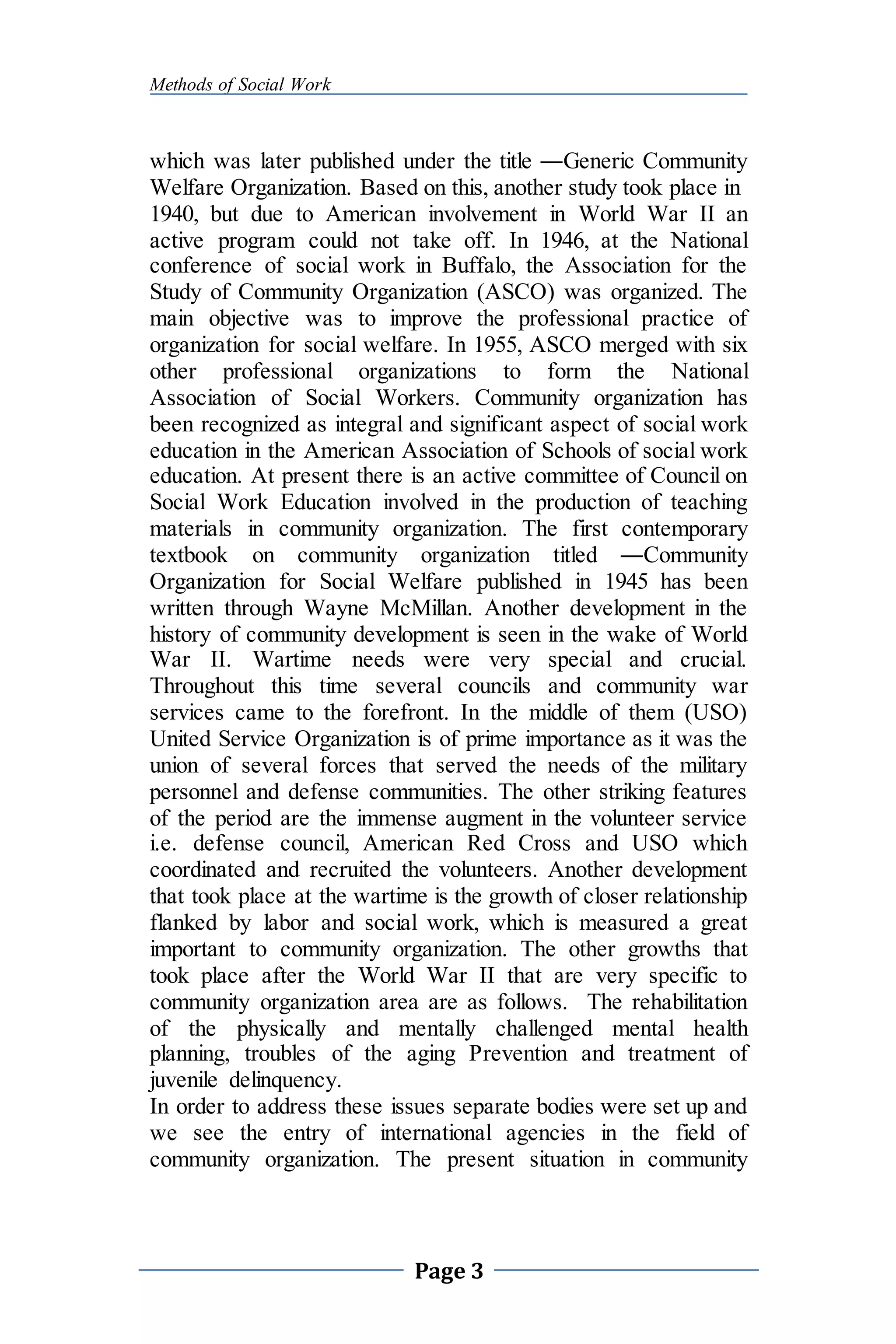 History of community work | DOCX