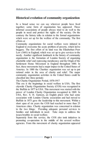 History of community work | DOCX