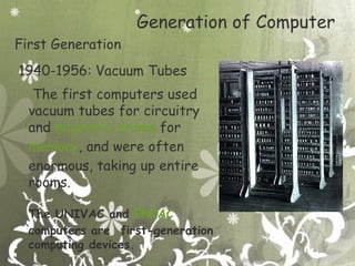 History Of Computer | PPT | Computing | Technology & Computing