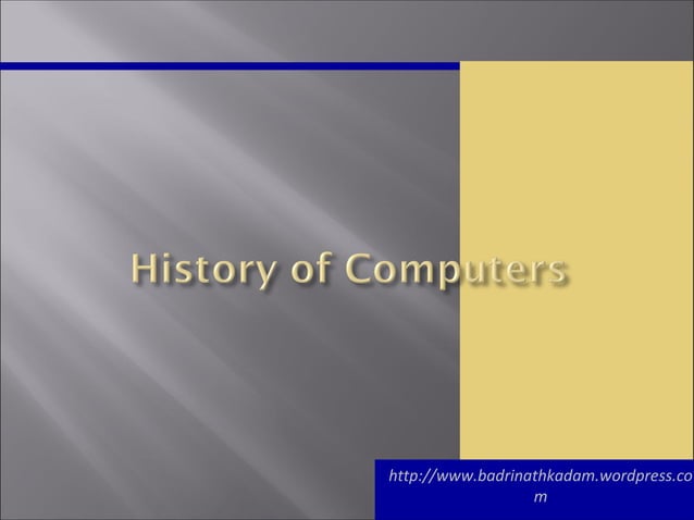 History of computer | PPT