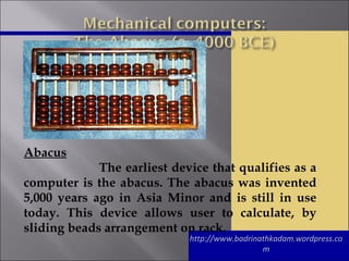 History of computer | PPT | Computing | Technology & Computing
