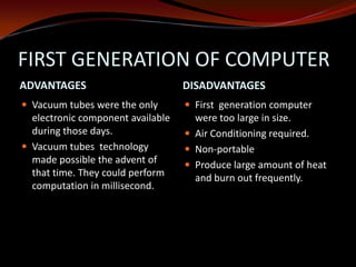 History of computer | PPTX | Computing | Technology & Computing