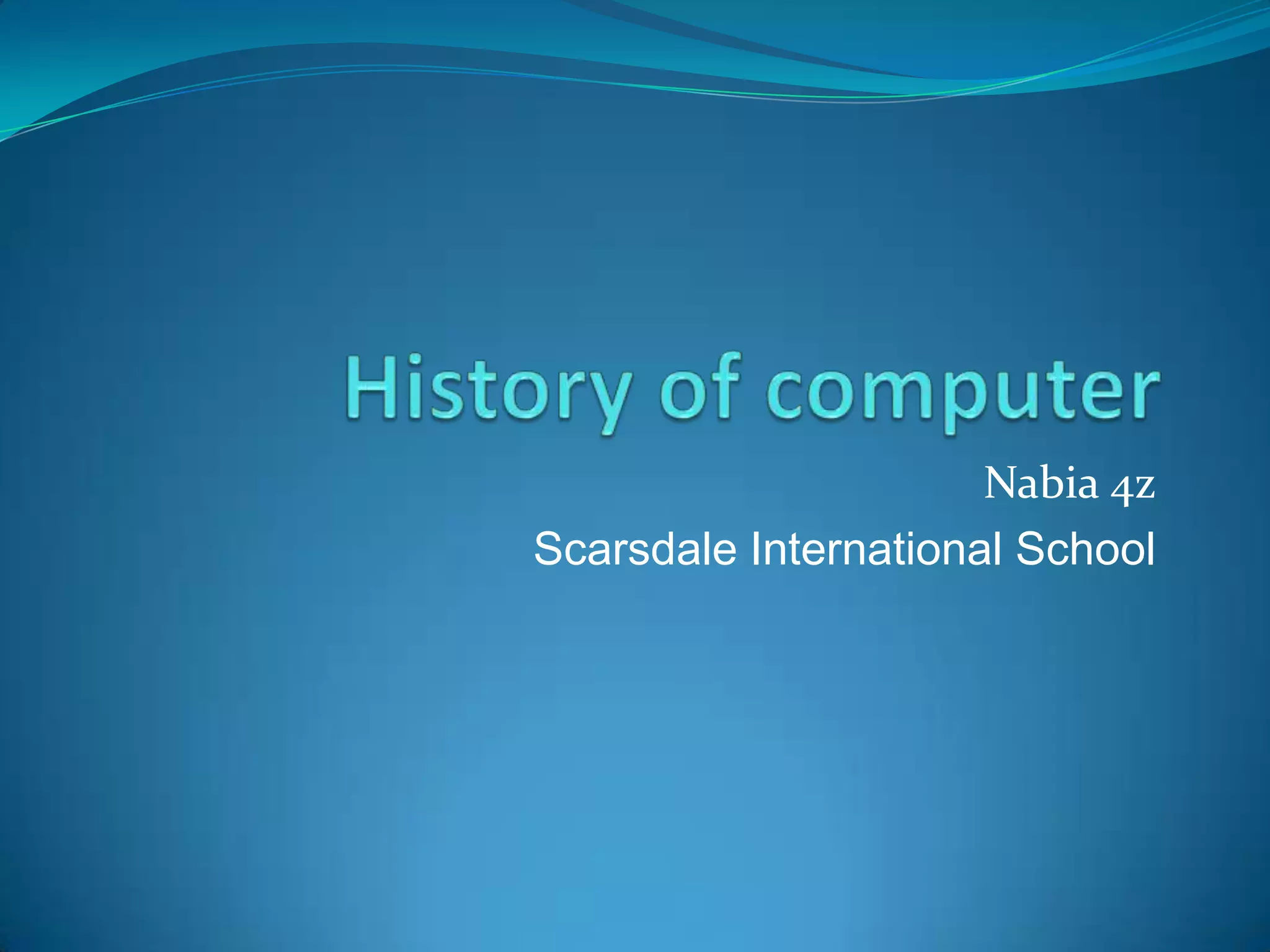 History of computer | PPT