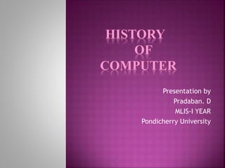 History of computer | PPTX