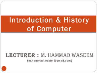 History of Computer | PPT