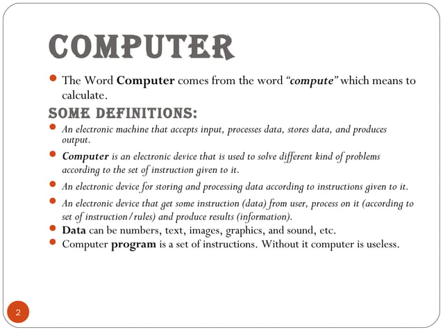 History of Computer | PPT | Computing | Technology & Computing
