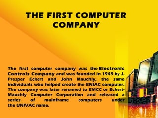 History of computer | PPT | Computing | Technology & Computing