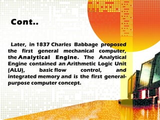 History of computer | PPT | Computing | Technology & Computing