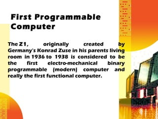 History of computer | PPT | Computing | Technology & Computing