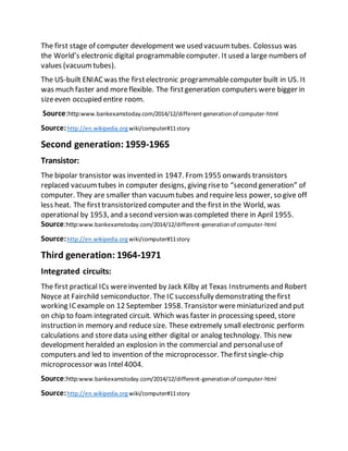 History of computer | DOCX