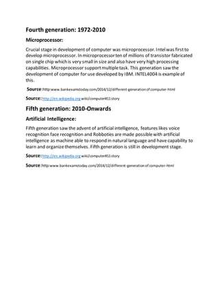 History of computer | DOCX