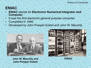 History of Computer | PPTX
