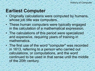 History of Computer | PPTX
