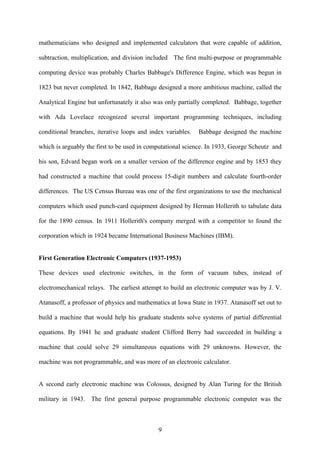 History of computer | PDF