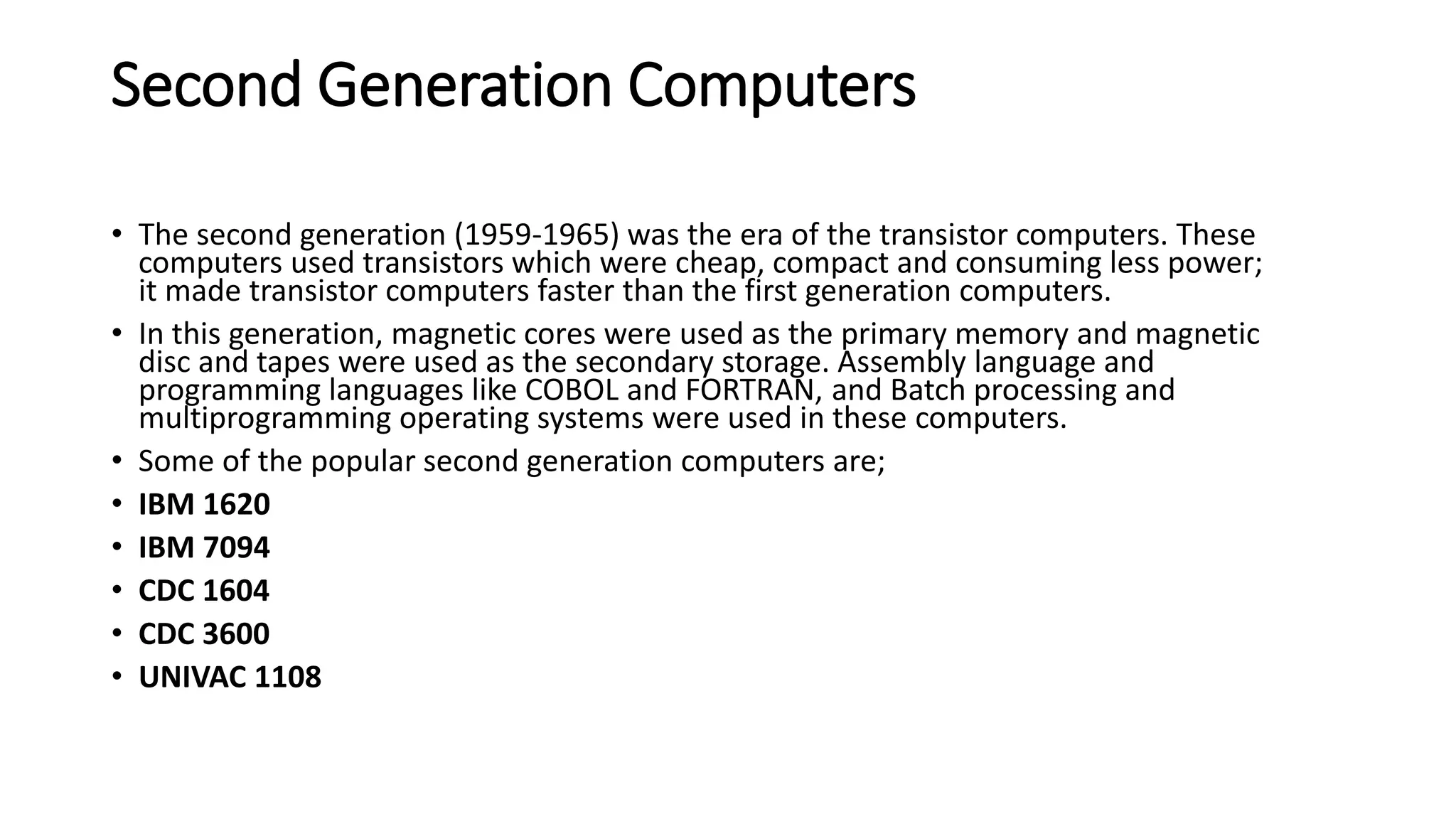 History of computer with pictures and descriptions | PPTX
