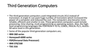 History of computer with pictures and descriptions | PPTX