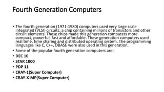 History of computer with pictures and descriptions | PPTX