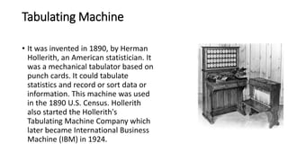 History of computer with pictures and descriptions | PPT