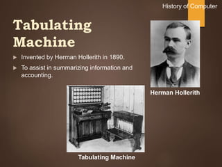 historyof computer and generation of computer | PPTX