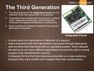 historyof computer and generation of computer | PPTX