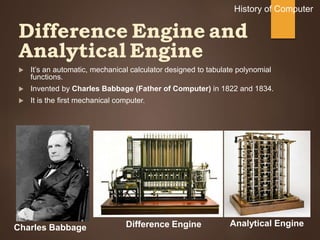 historyof computer and generation of computer | PPTX