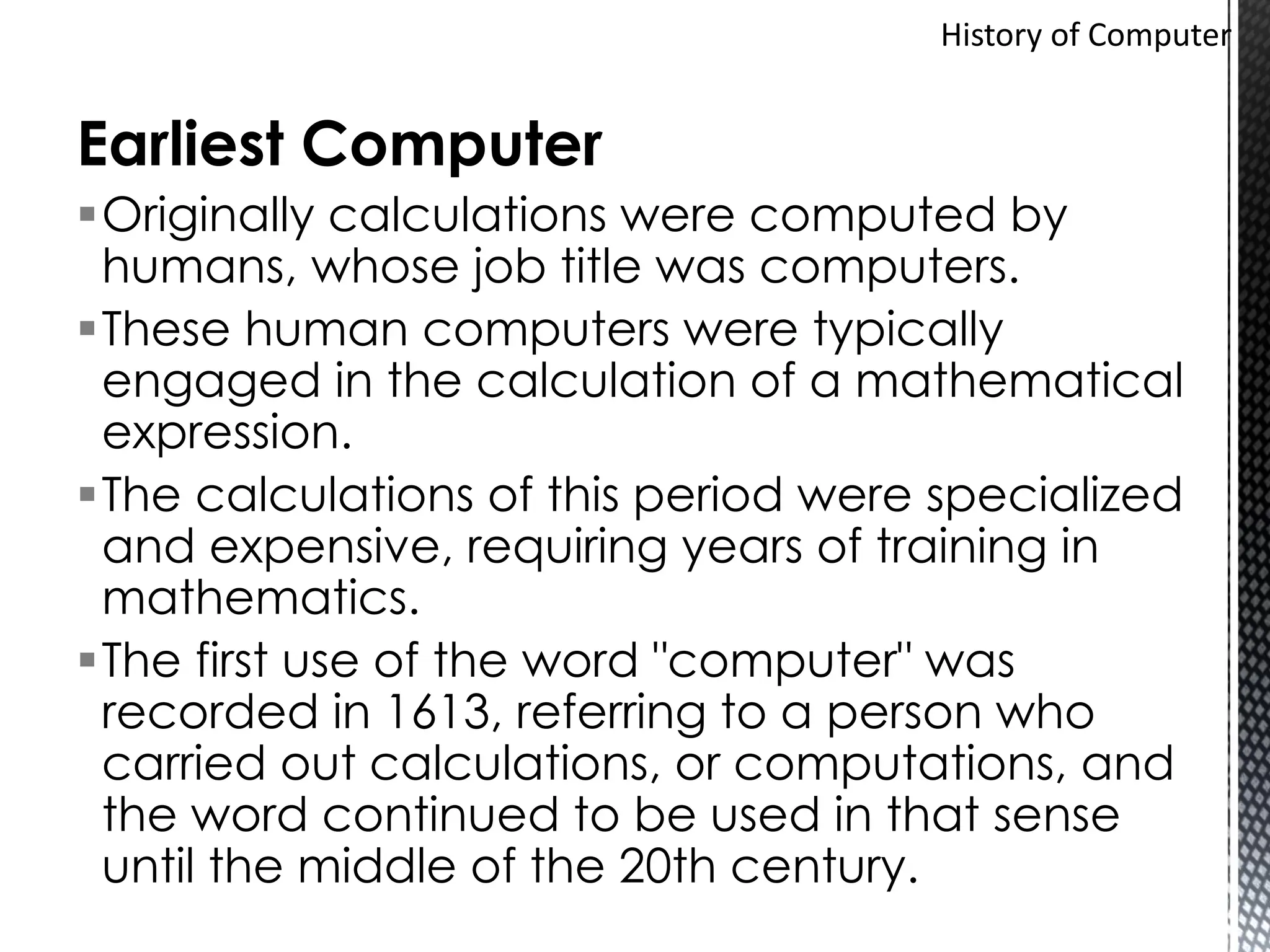 history of the computer technology for beginners | PDF