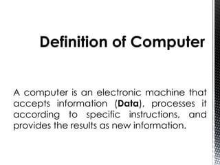 history of the computer technology for beginners | PDF