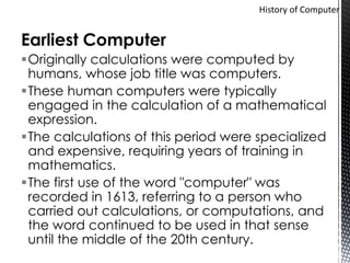 history of the computer technology for beginners | PDF
