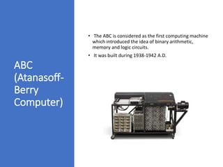History of computer slide | PPTX