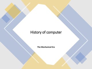 History of computer slide | PPTX