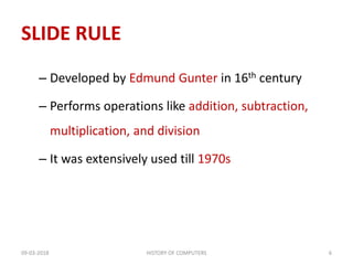 History of computers | PPTX