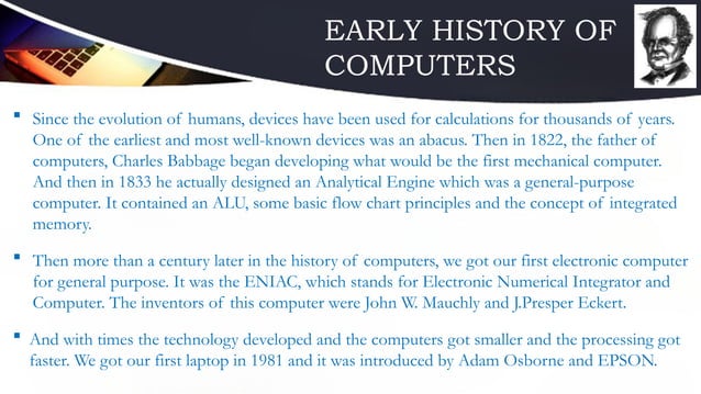 A PRESENTATION ON HISTORY OF COMPUTER ENGLISH | PPTX