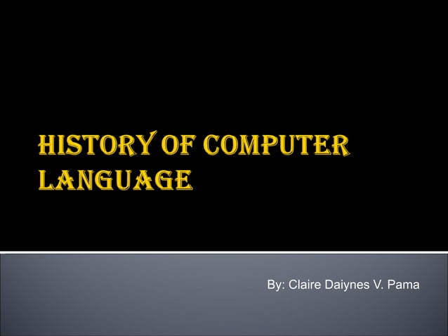 History of computer language | PPT