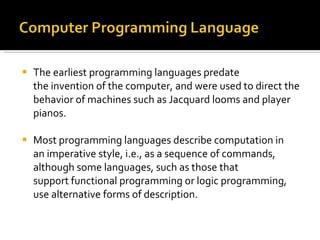 History of computer language | PPT