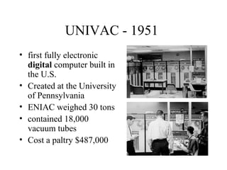 History of computer lecture notes | PPT