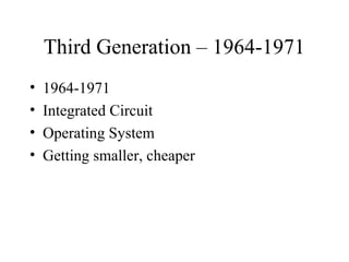 History of computer lecture notes | PPT